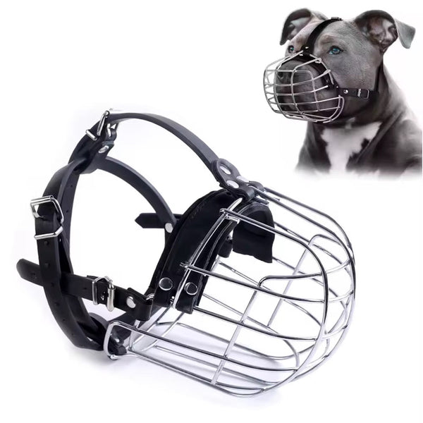 Muselière cage en métal pour gros chien : sécurité, confort - Gros ...